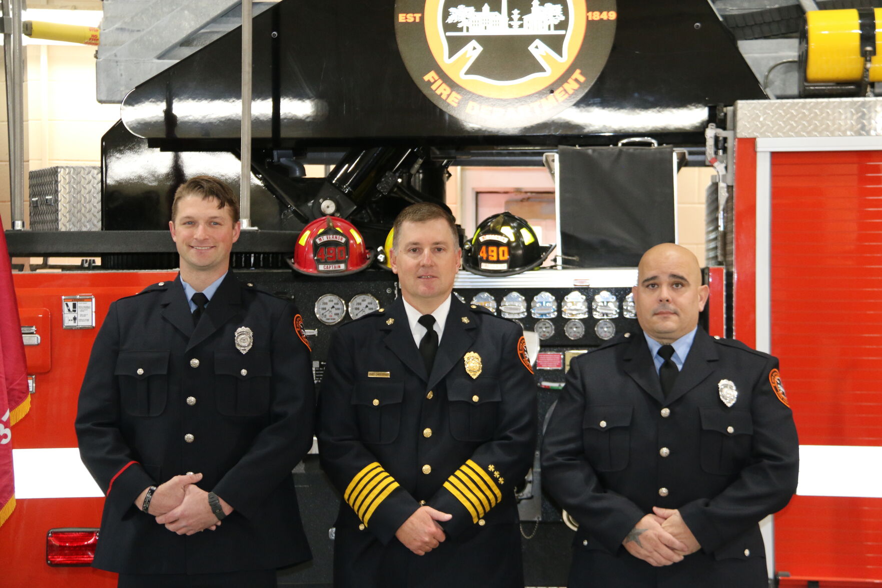 Two firefighters/paramedics sworn in at Mount Vernon Fire Dept.